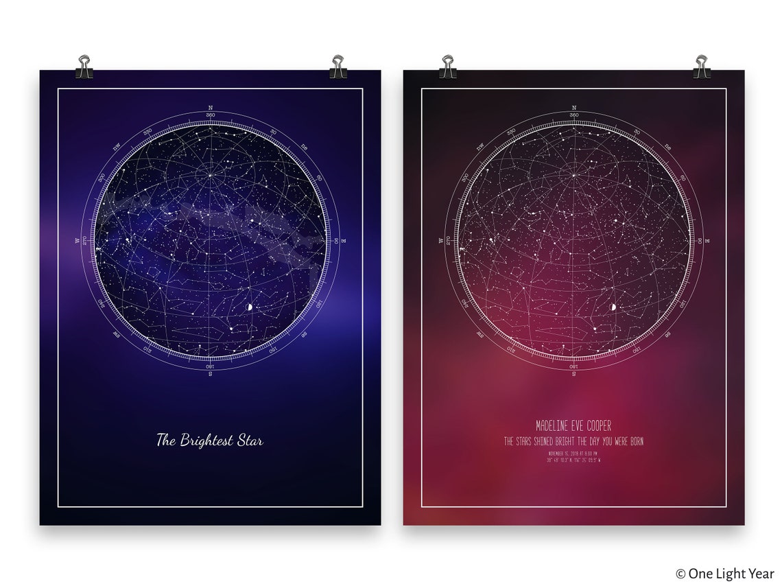 Personalized Sky map DIGITAL Celestial print Bedroom decor | Etsy