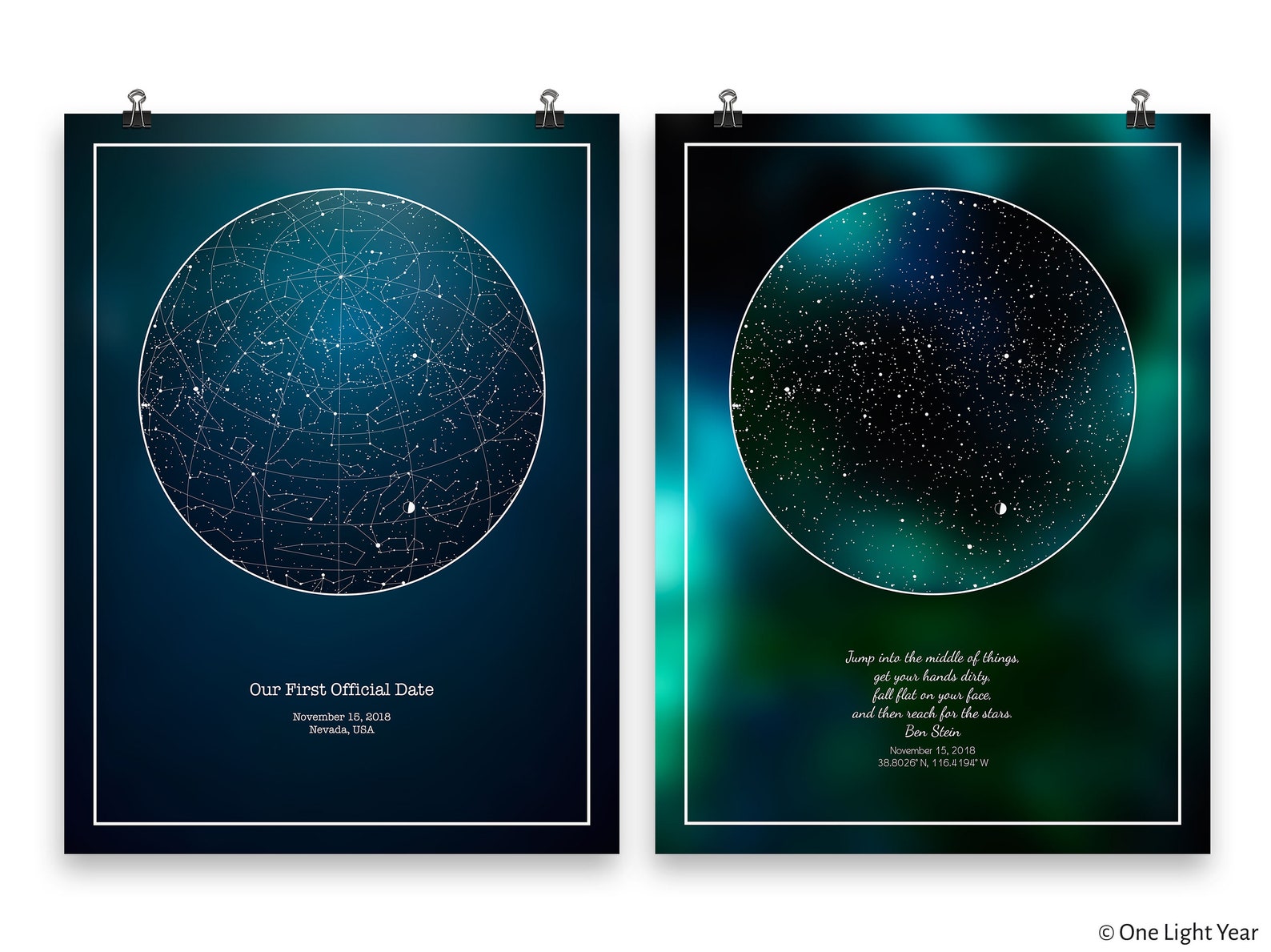 Galaxy Star Map by Date Night Sky Map Wall Decor Her | Etsy