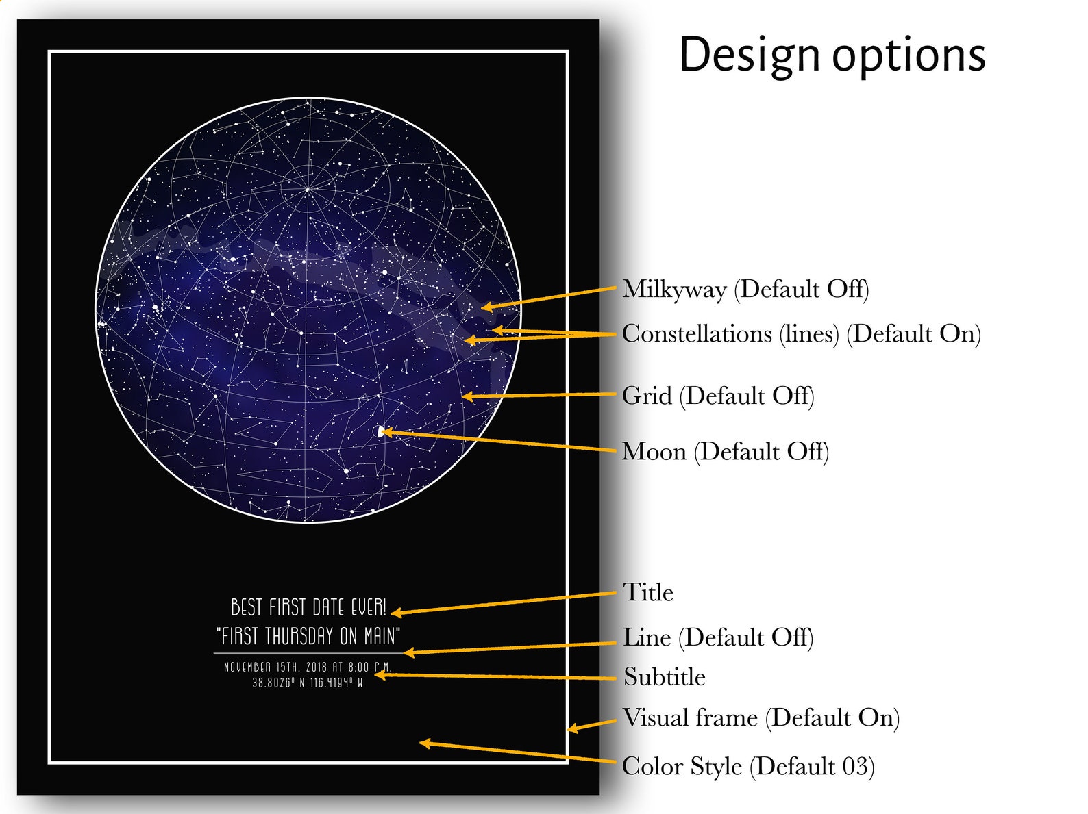 Constellation Map DIGITAL Star Chart Wall Decor | Etsy