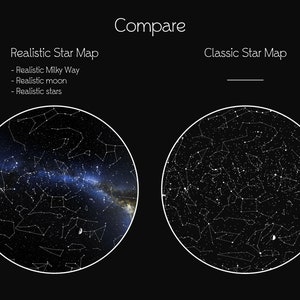Custom Star Map DIGITAL, Realistic Night Sky Map, Personalized Gift for ...
