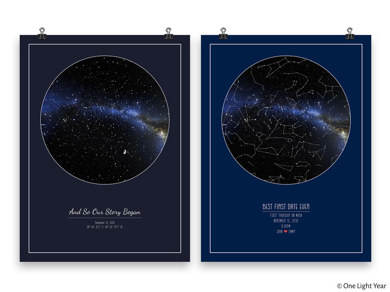 Custom Star map DIGITAL Realistic Night sky map Personalized | Etsy