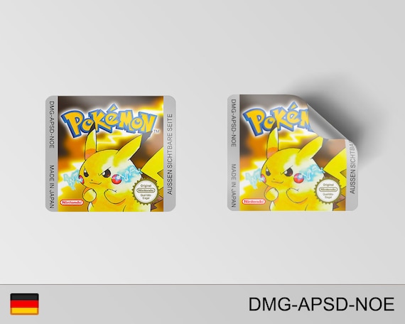 Pokemon Yellow Cartridge Sticker