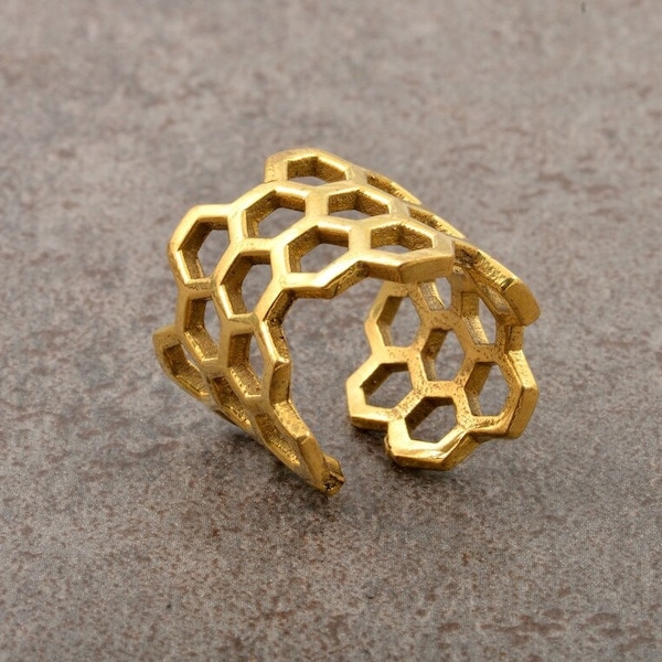 Honeycomb Ring - Etsy