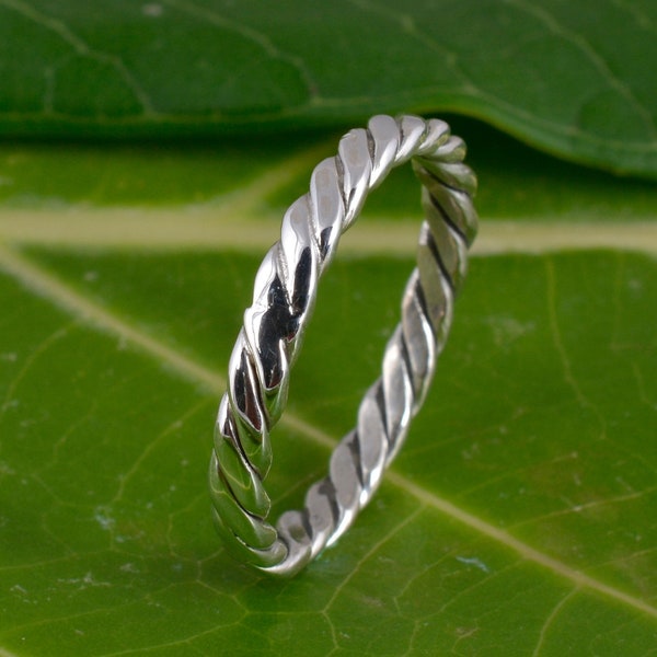 Silver Braided Ring - Etsy