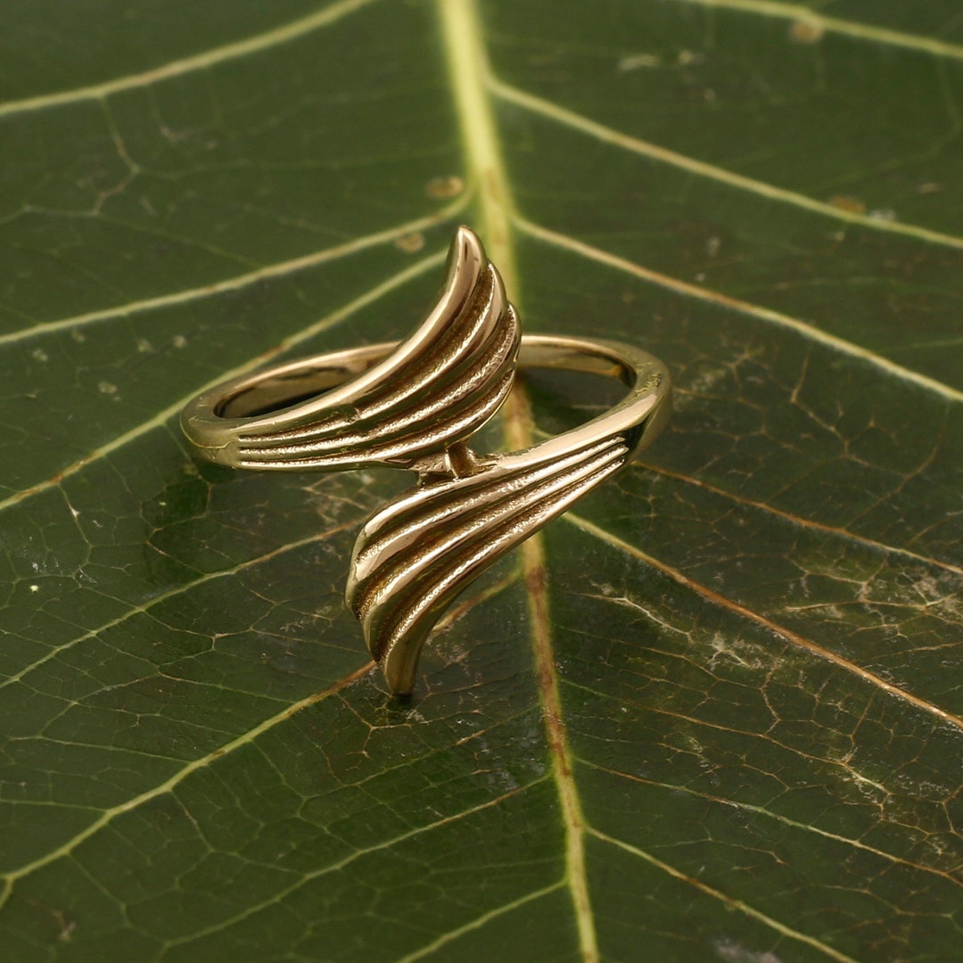 Gold Filled Wings Ring, Adjustable Wings Ring, Angel Wing Ring for ...