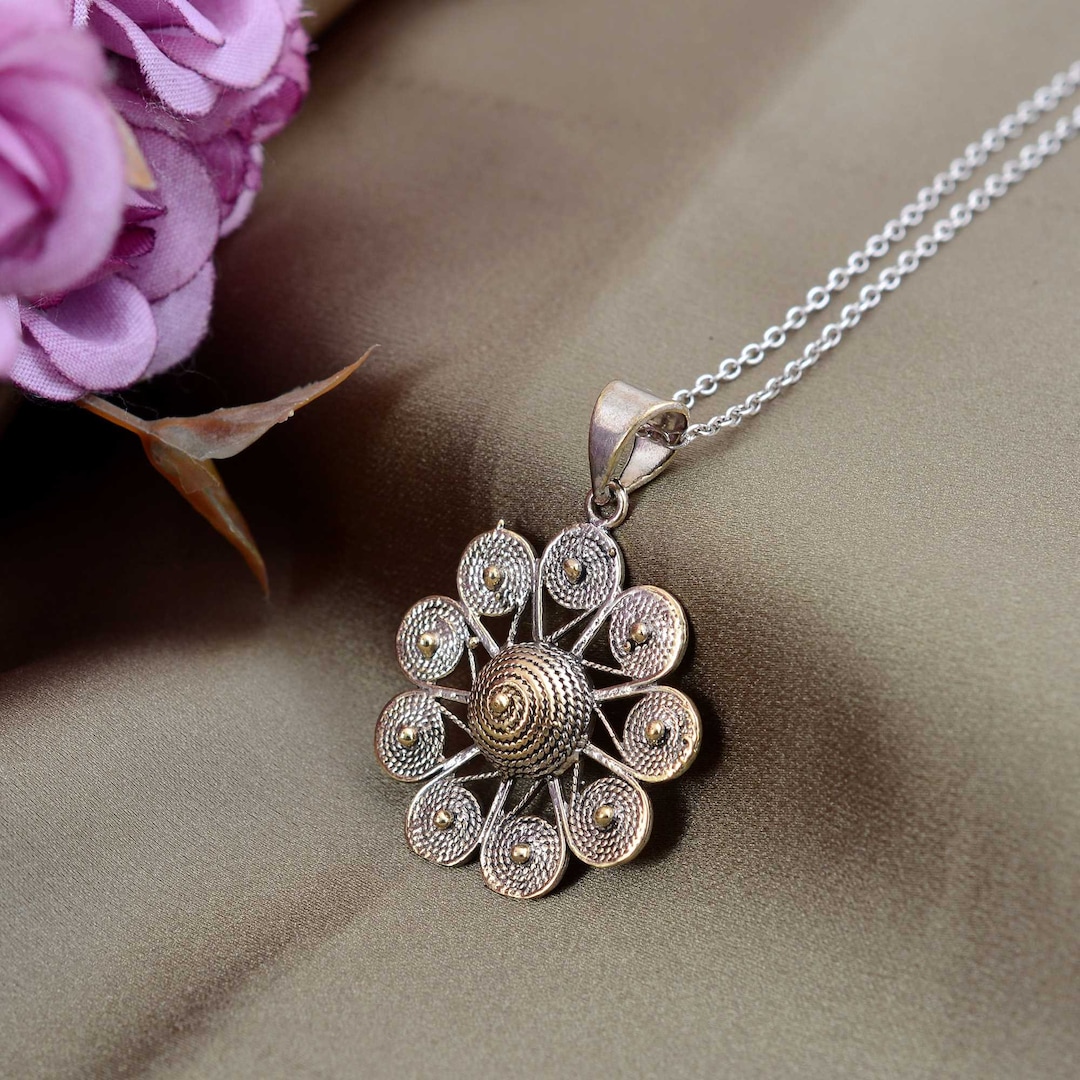 Flower Necklace, Tiny Flower Necklace, White Flower Necklace, Gifts for ...