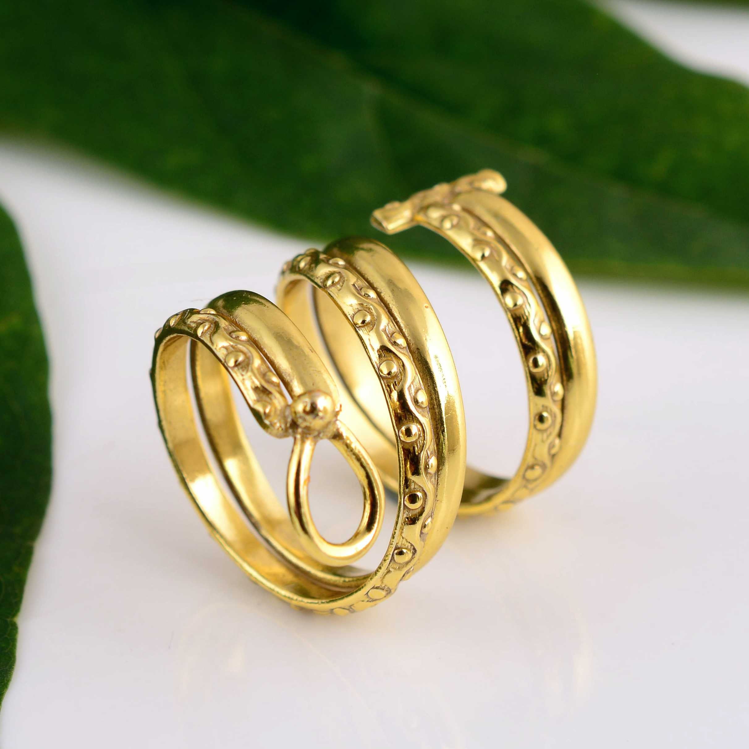 Arthritis Splint Full Finger Brass Gold Ring for Women - Etsy