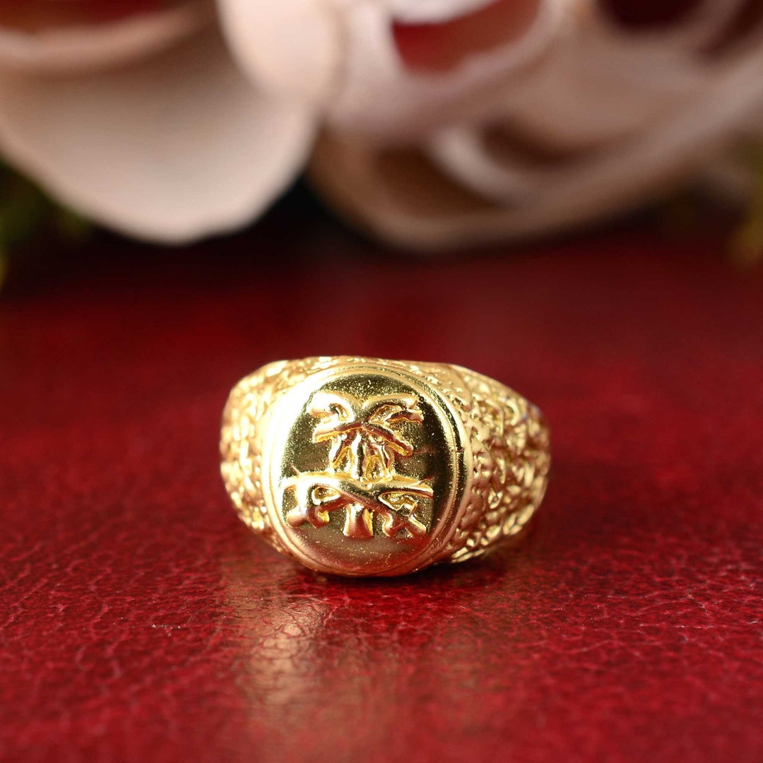 Gold Palm Tree Ring, the Envy by Merchants of the Sun, Unisex 14k Gold ...