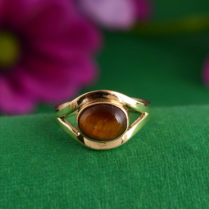 Tiger Eye Ring Men - Etsy