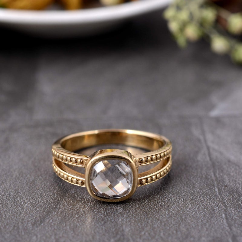 Sterling Silver Crystal Rings - Etsy