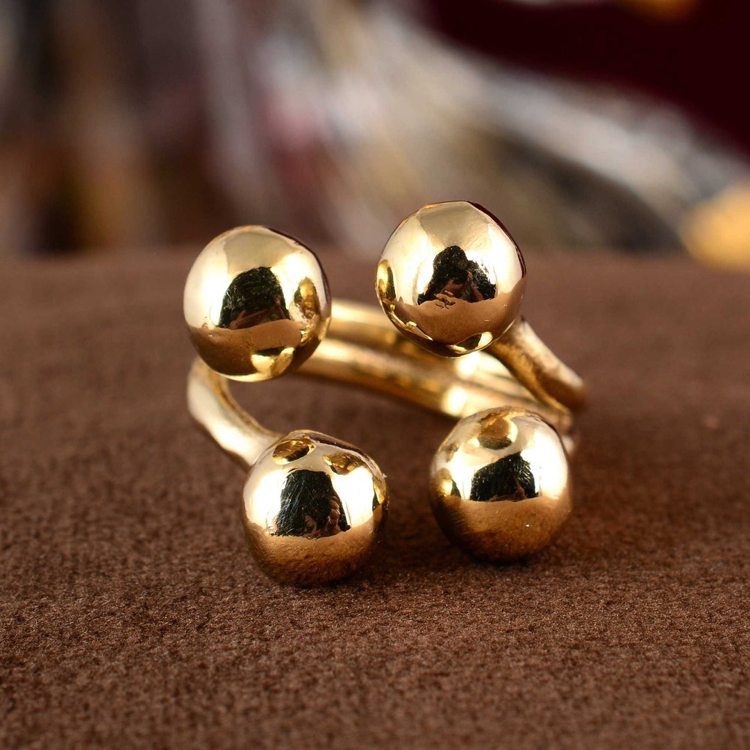 Ball Adjustable Ring, Open Ring, Bubbles Ring, Chunky Ring, Ring for ...