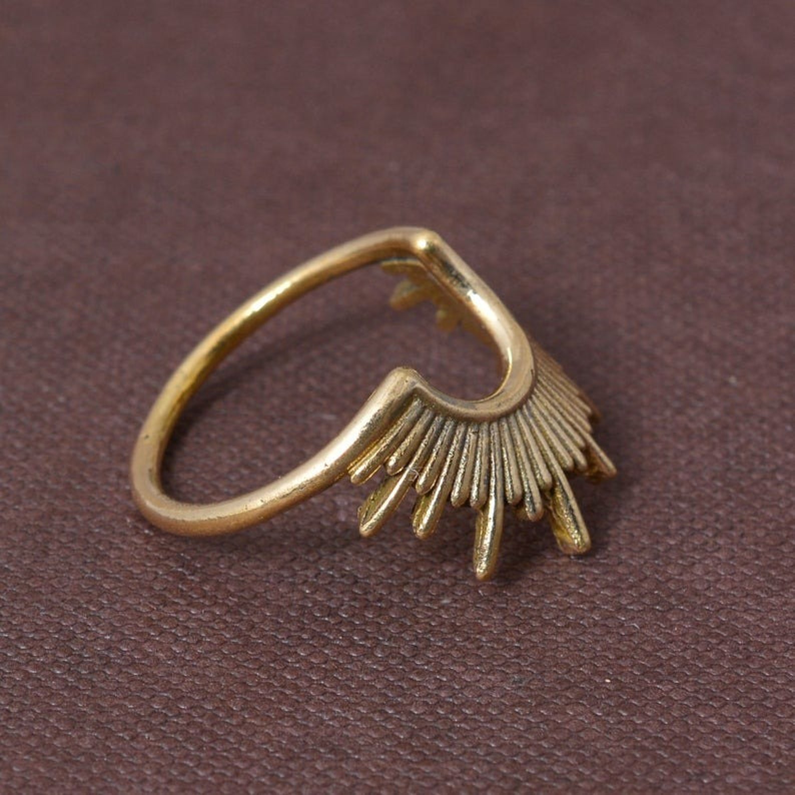 Half Sun Ring Sun Design Ring Silver Ring Handmade Ring - Etsy