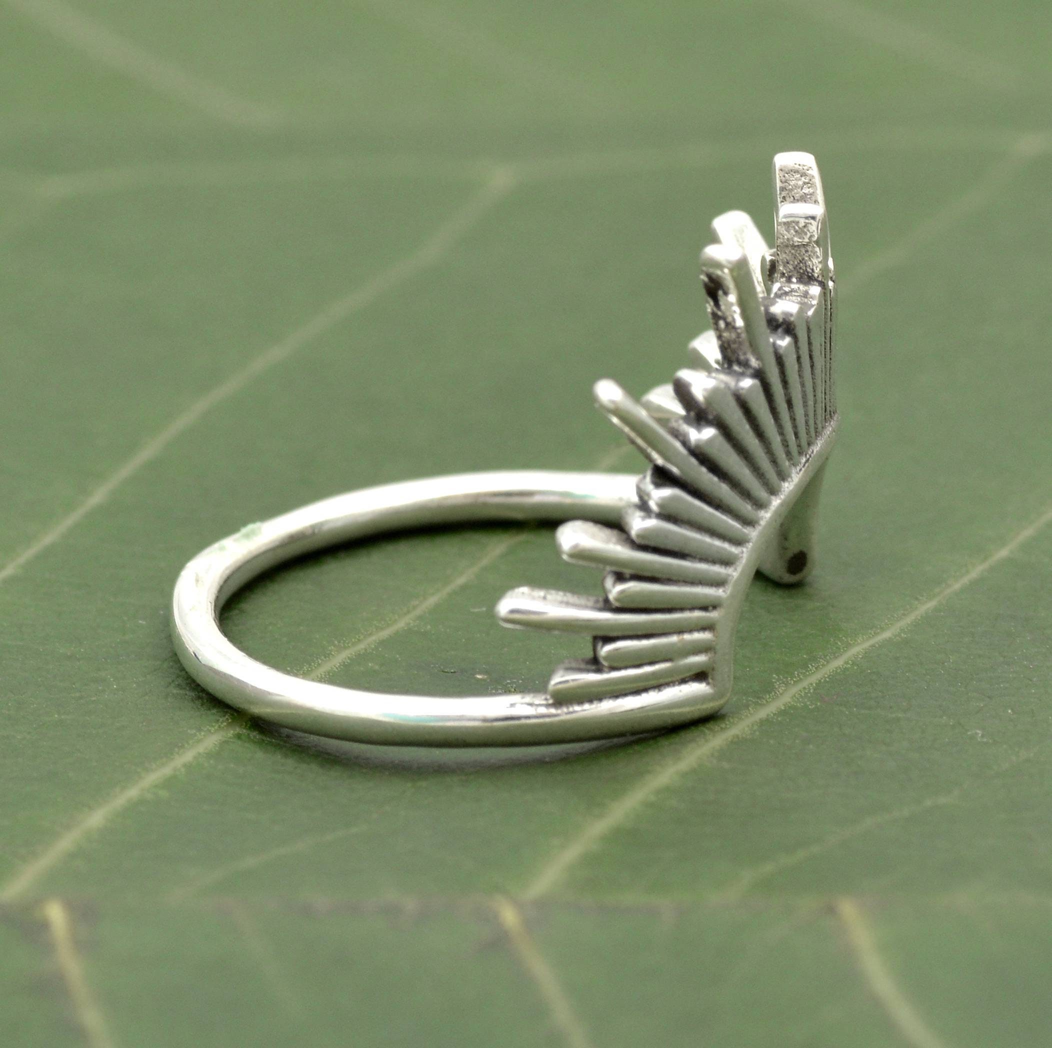 Half Sun Ring Sun Design Ring Silver Ring Handmade Ring | Etsy