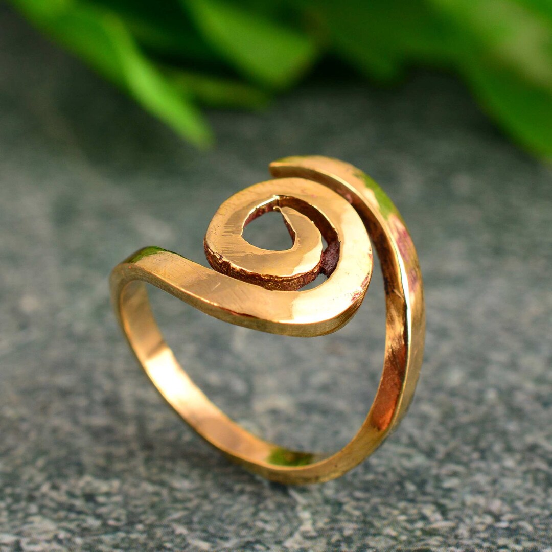 Spiral Ring, Wrap Ring, Gold Ring, Statement Ring, Wire Wrapped Ring ...