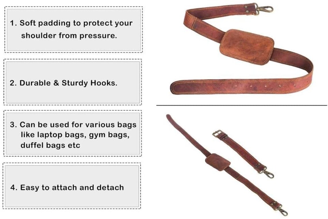 Leather Strap Leather Shoulder Strap Leather Shoulder Strap - Etsy