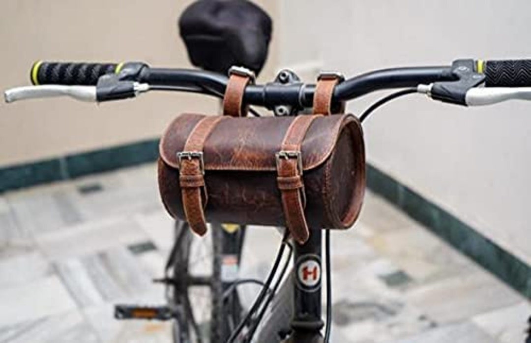 Leather Motorcycle Bag, Saddle Bag for Bike, Leather Handlebar Bag ...