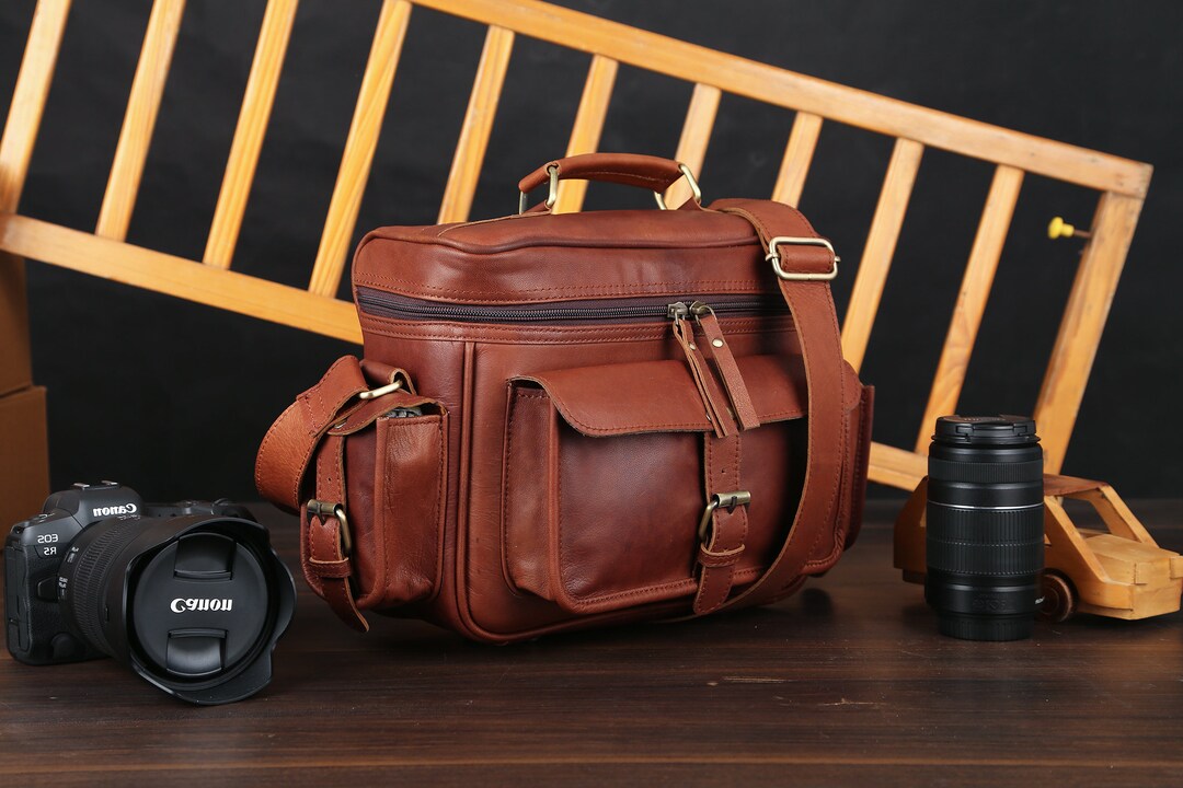 Personalized Leather Camera Bag Camera Satchel Bag Shoulder - Etsy