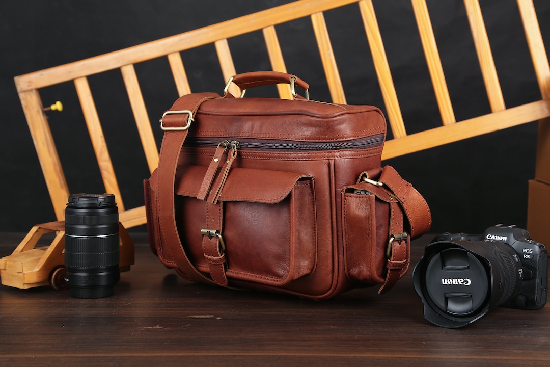 Personalized Leather Camera Bag Camera Satchel Bag Shoulder - Etsy