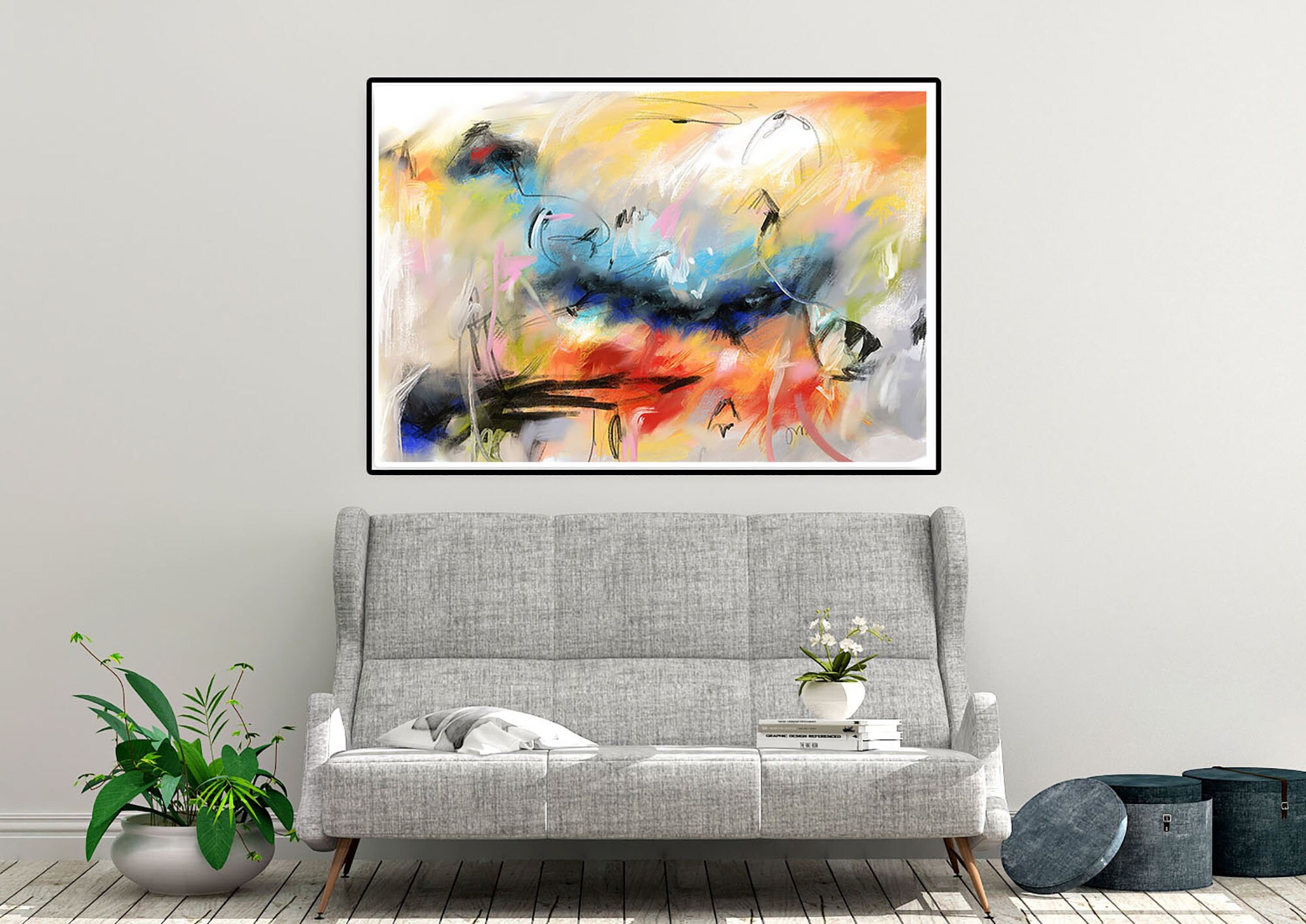 Extra Large Wall Art Decor for Home Office Original - Etsy