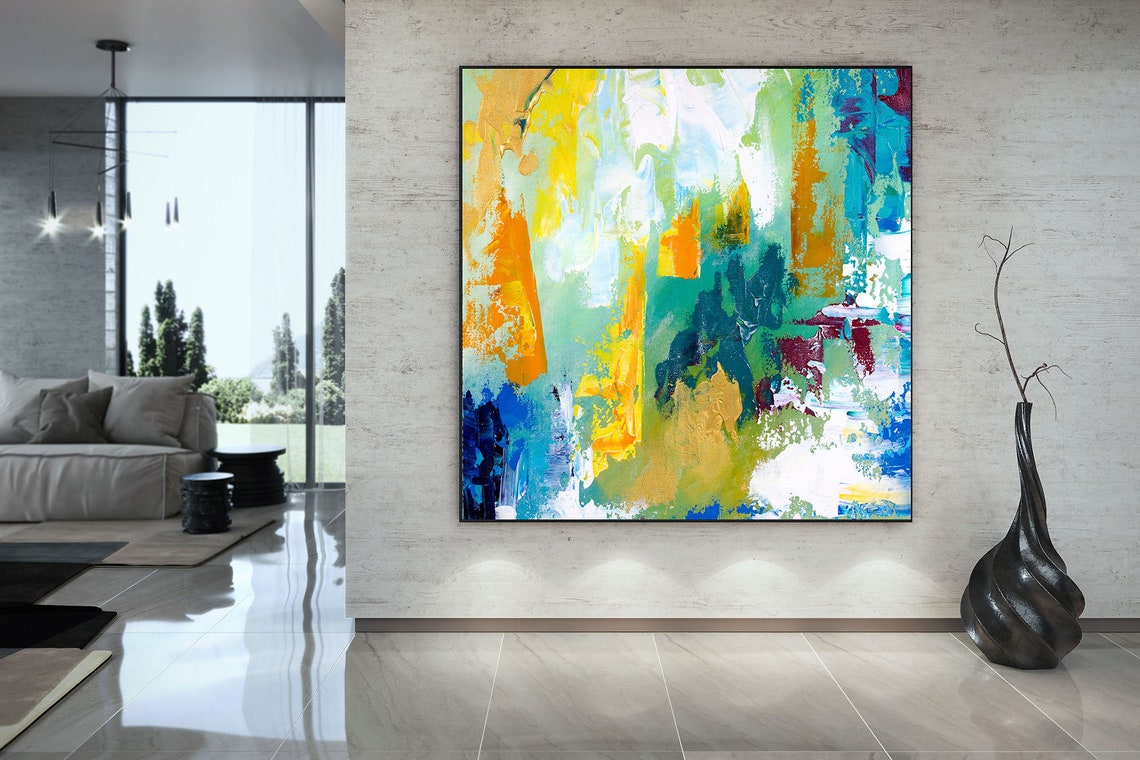 Extra Large Wall Art Original Handpainted Contemporary XL - Etsy