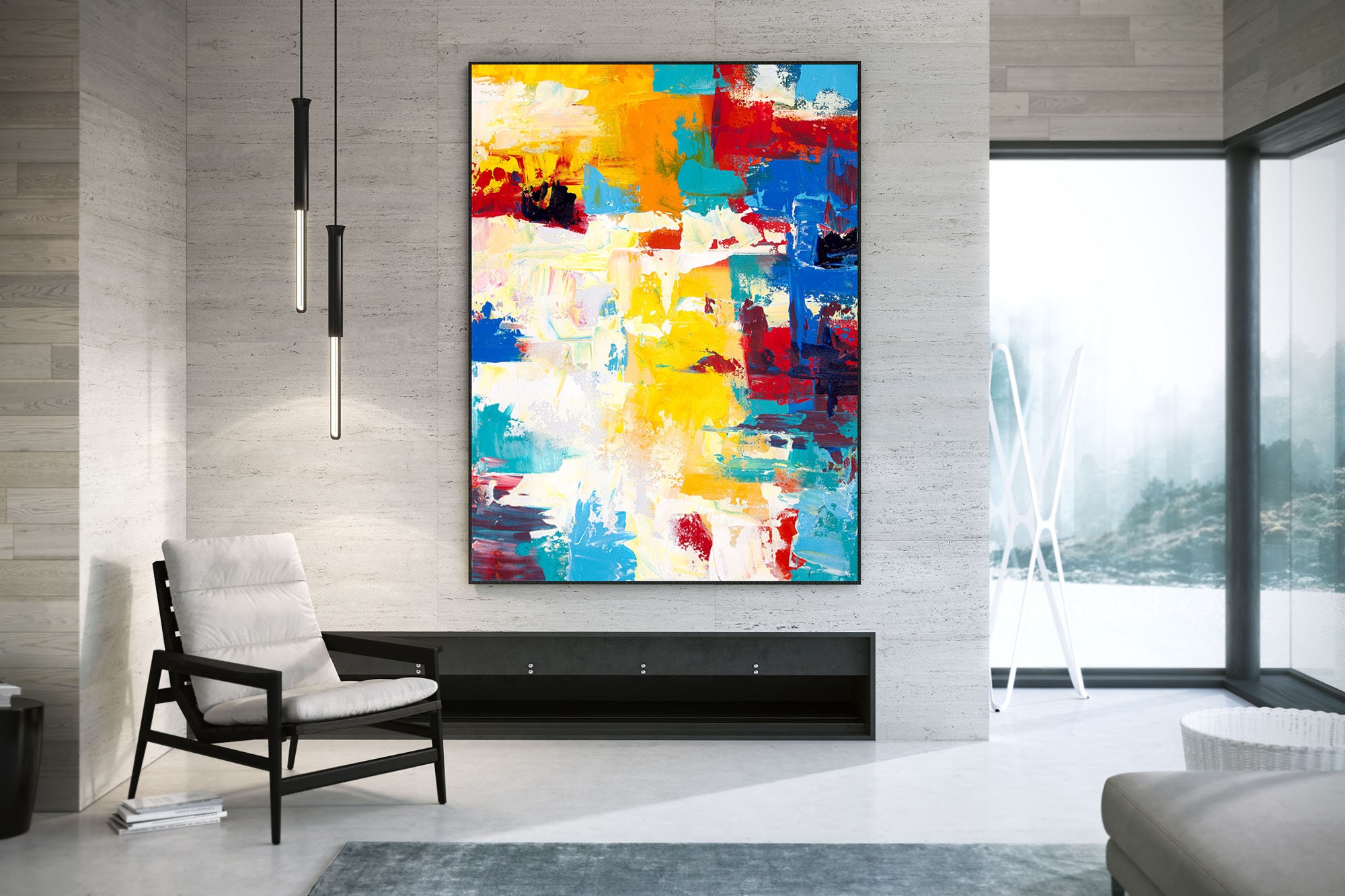 Extra Large Wall Art Original Handpainted Contemporary XL | Etsy UK
