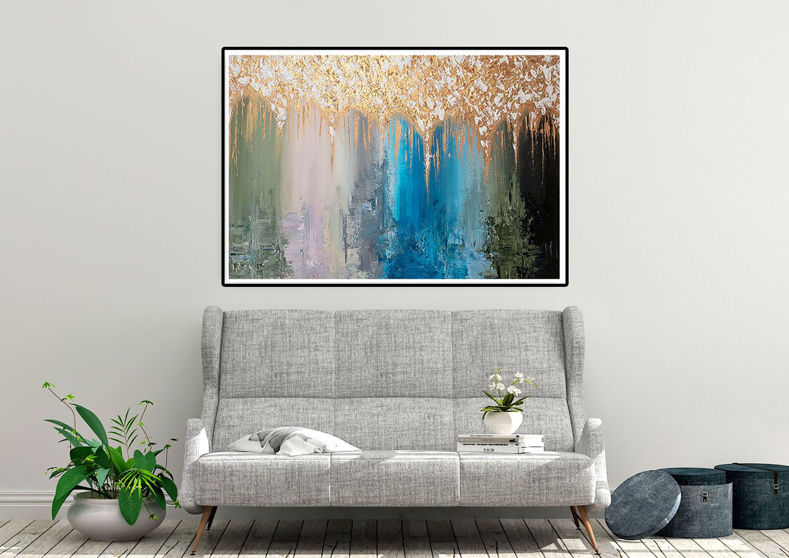Large Abstract Painting on Canvaslarge Painting on | Etsy UK