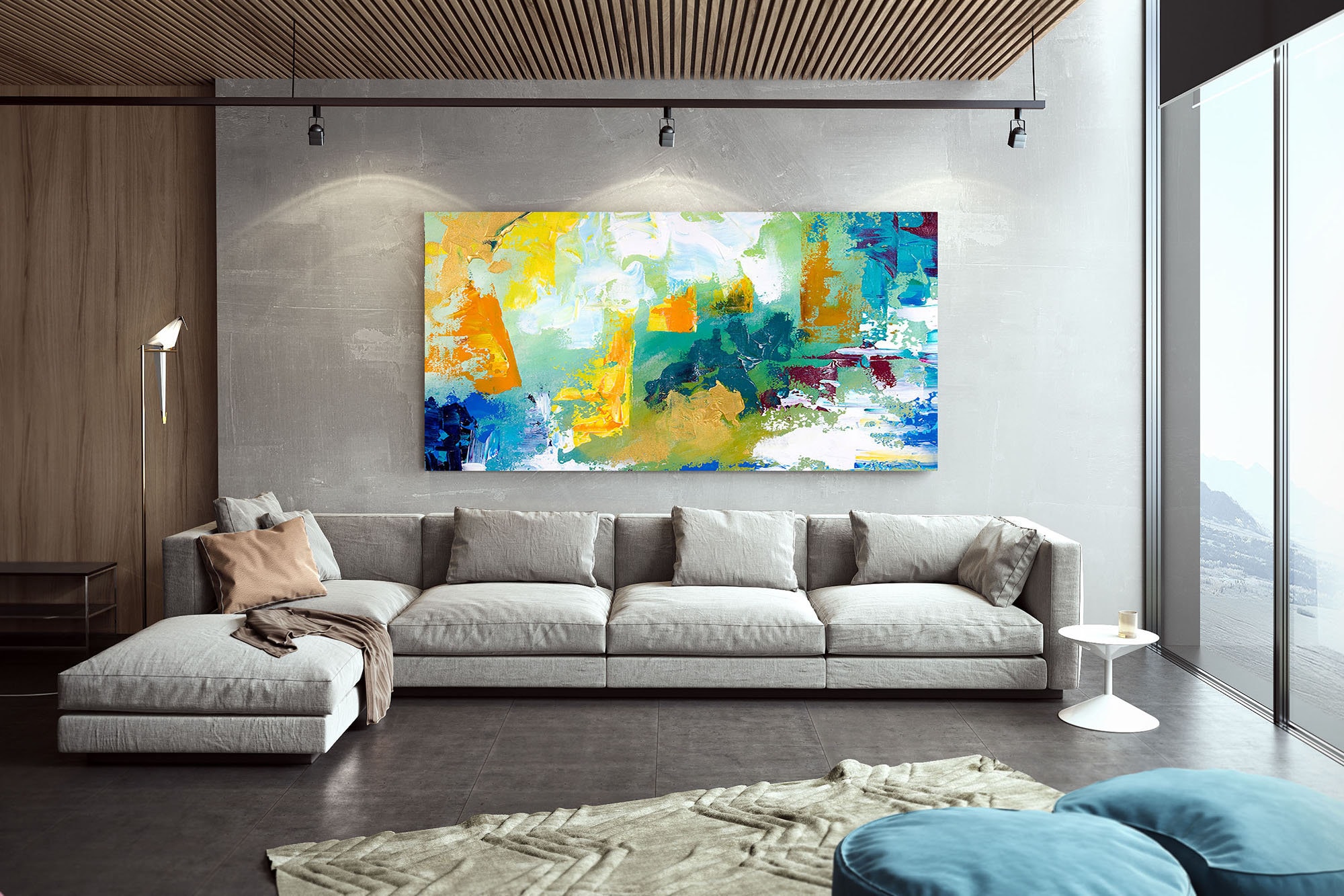 Extra Large Wall Art Original Handpainted Contemporary XL - Etsy