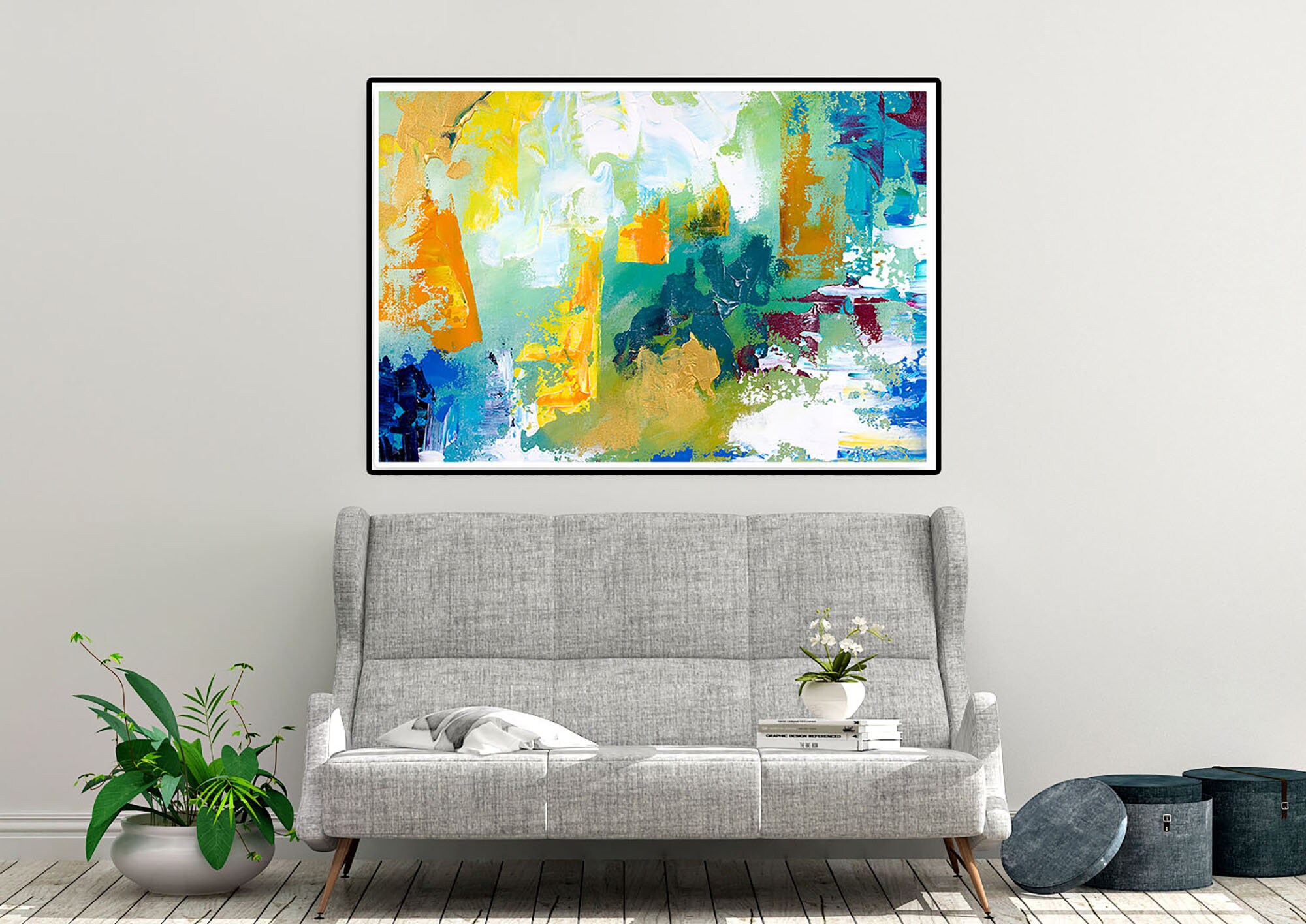 Extra Large Wall Art Original Handpainted Contemporary XL - Etsy