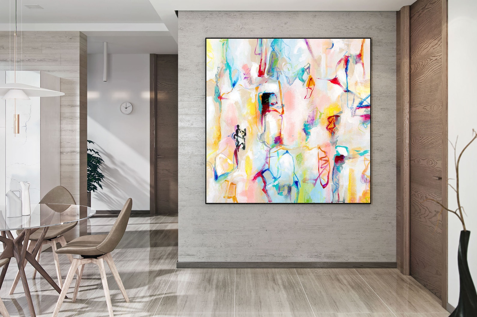 Extra grote muur kunst originele schilderij op canvas | Etsy