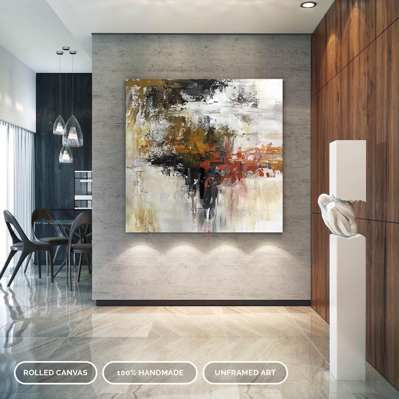 Original Abstract Canvas Art,large Abstract Canvas Art,large Art on ...