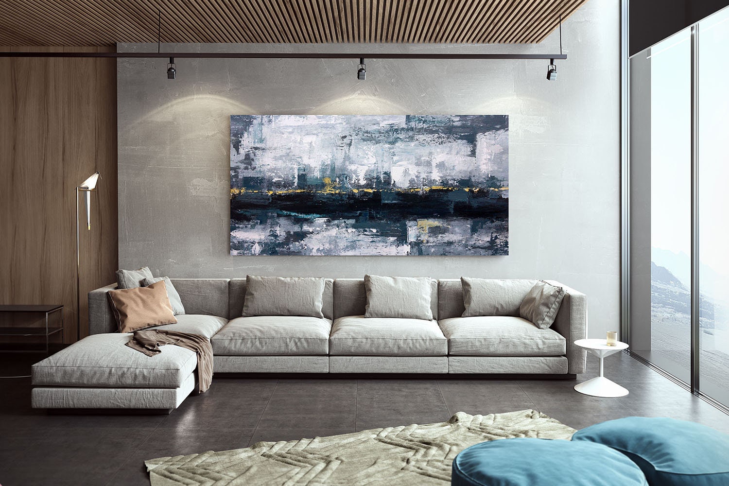Original Abstract Canvas Artlarge Abstract Canvas Artlarge - Etsy UK