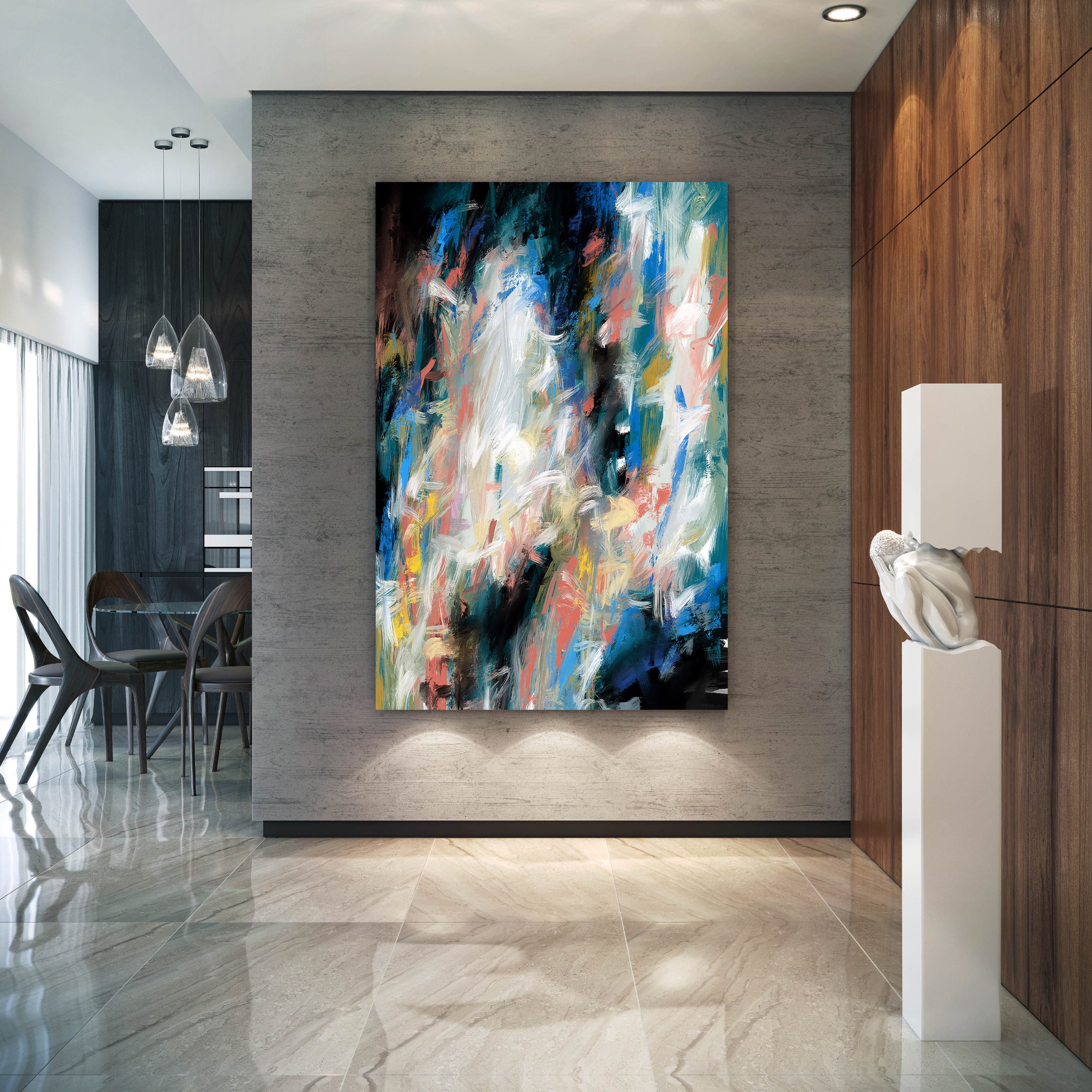 Extra Large Wall Art Textured Painting Original - Etsy UK