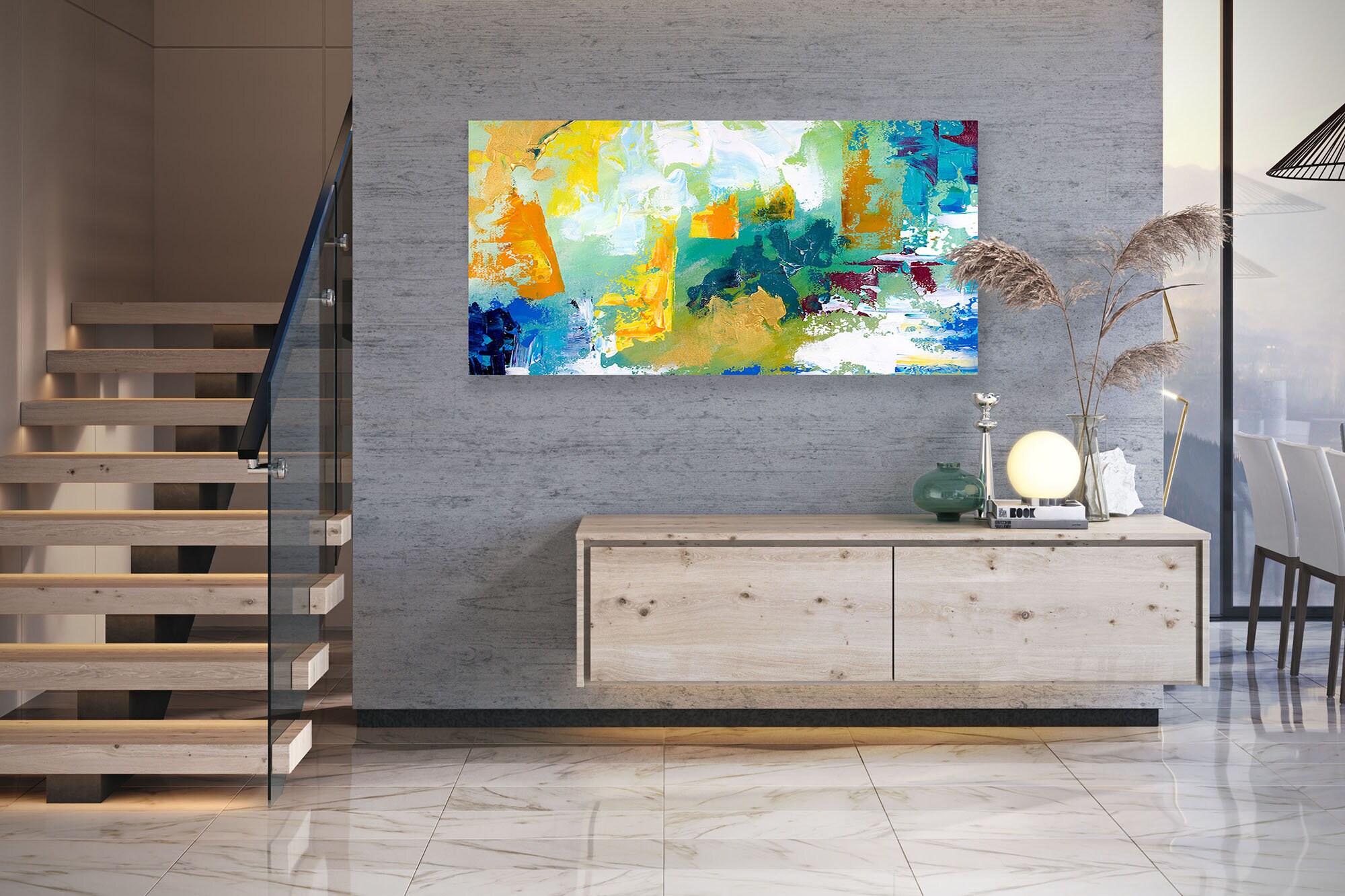 Extra Large Wall Art Original Handpainted Contemporary XL - Etsy