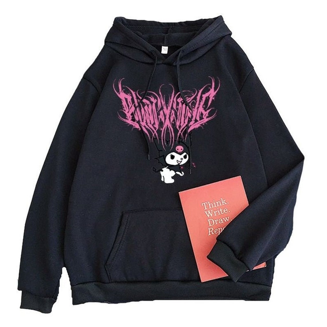 Oversized Streetwear Harajuku Gothic Letters Hoodie Gothic Etsy