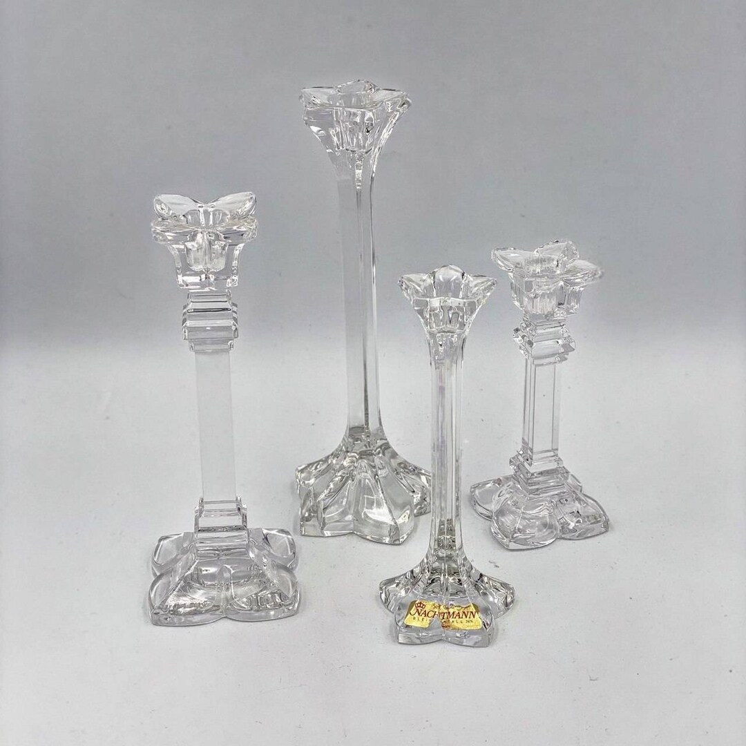 Vintage Set 4 Candlesticks Nachtmann Royal Crystal - Etsy