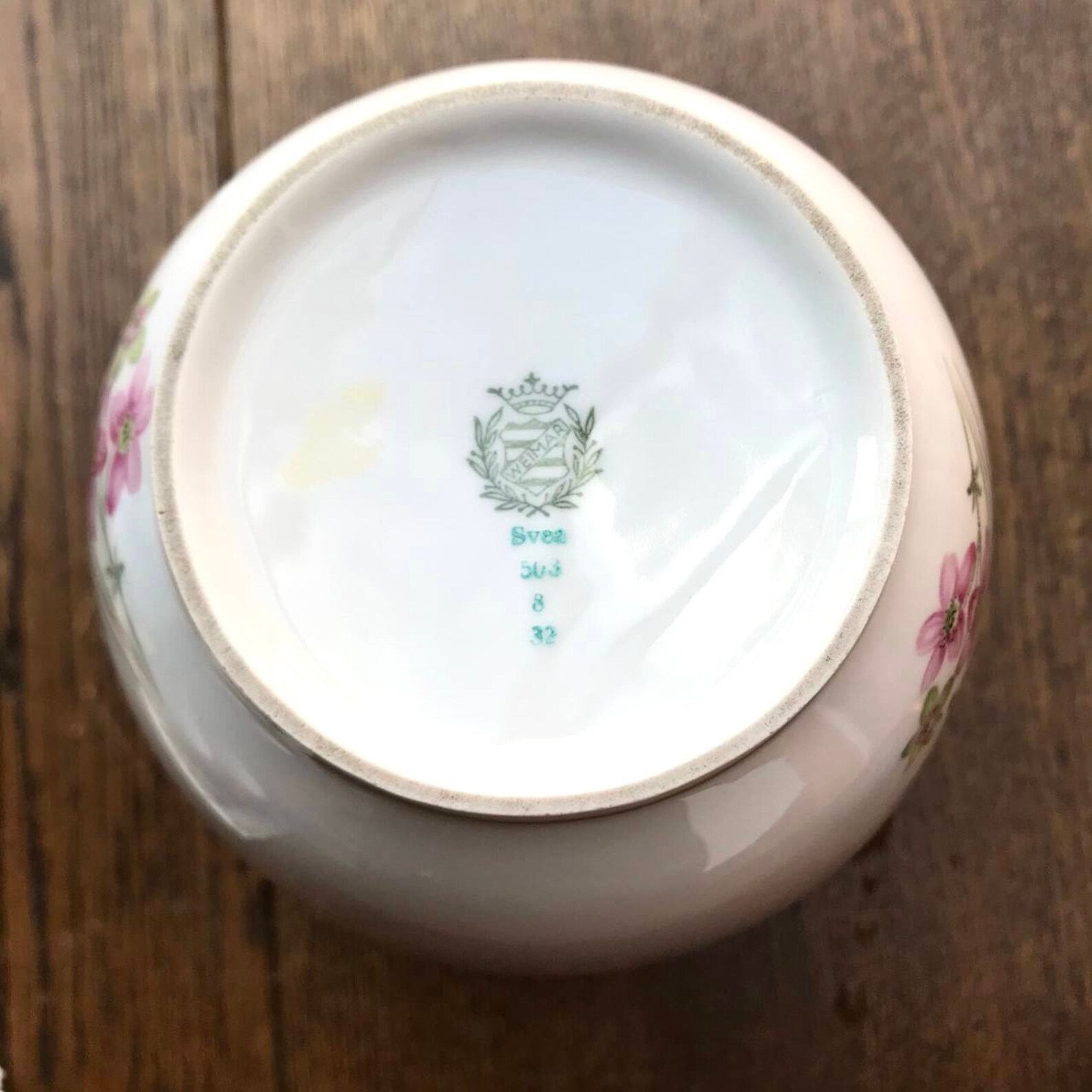 Porcelain Weimar Vase Vintage Vase With Floral Pattern - Etsy