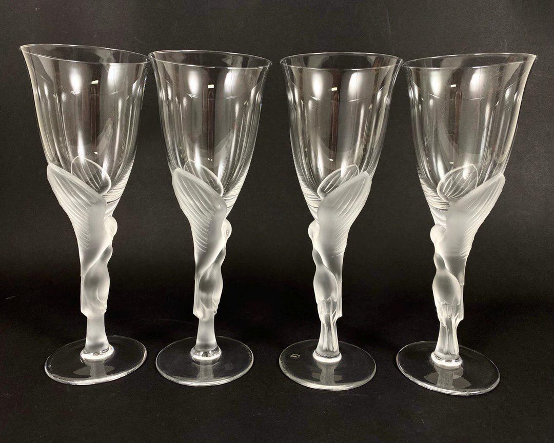 Fabergé snow Doves Crystal Glasses Vintage Fabergé Crystal Glasses ...