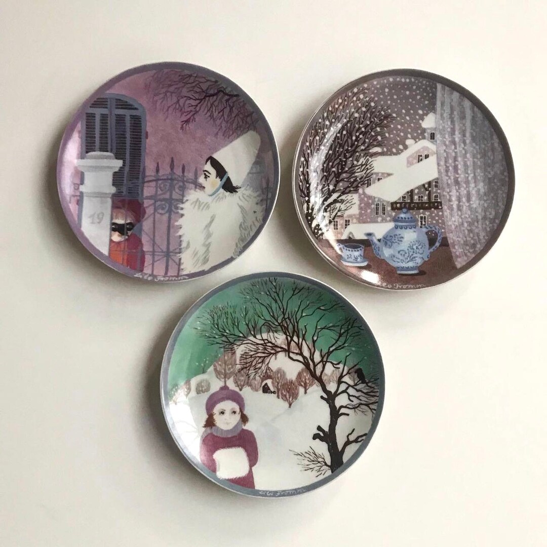 Lilo Fromm Winter Porzellan Teller: Sophienthal Wanddekor - Etsy.de