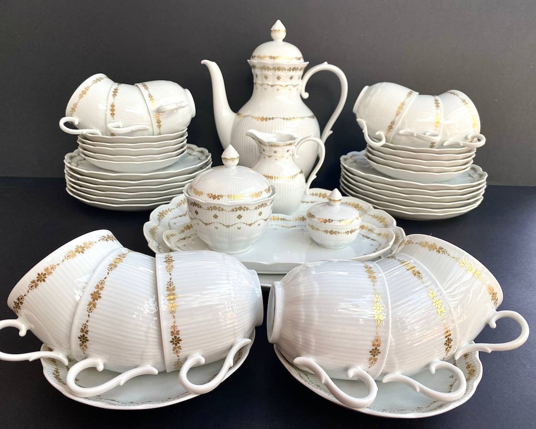 Coffee Set Vintage Bone China Coffee Set Kaiser for 12 Person Gift for ...