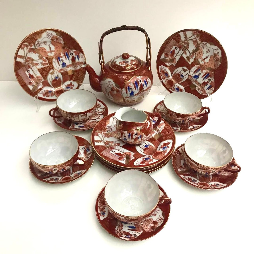 Japanese Tea Set for 5 Persons | Antique Japanese Finest Porcelain ...