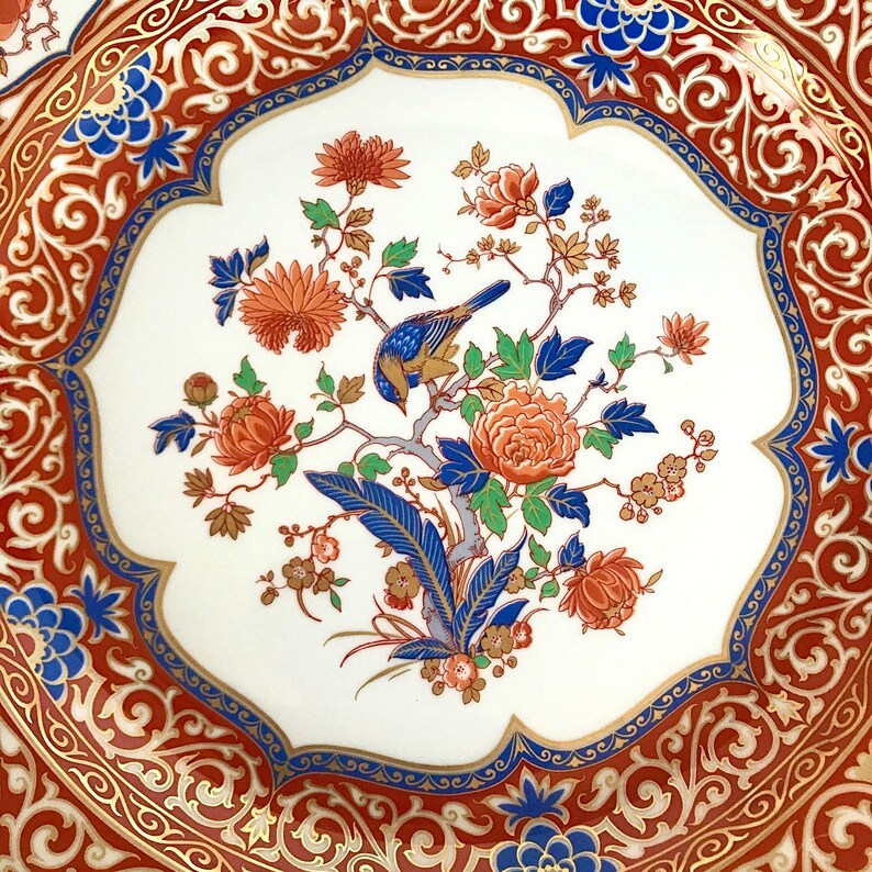 Vintage BIG Kaiser Plate ming Orange Wall Plate Wall Decor With Flower ...