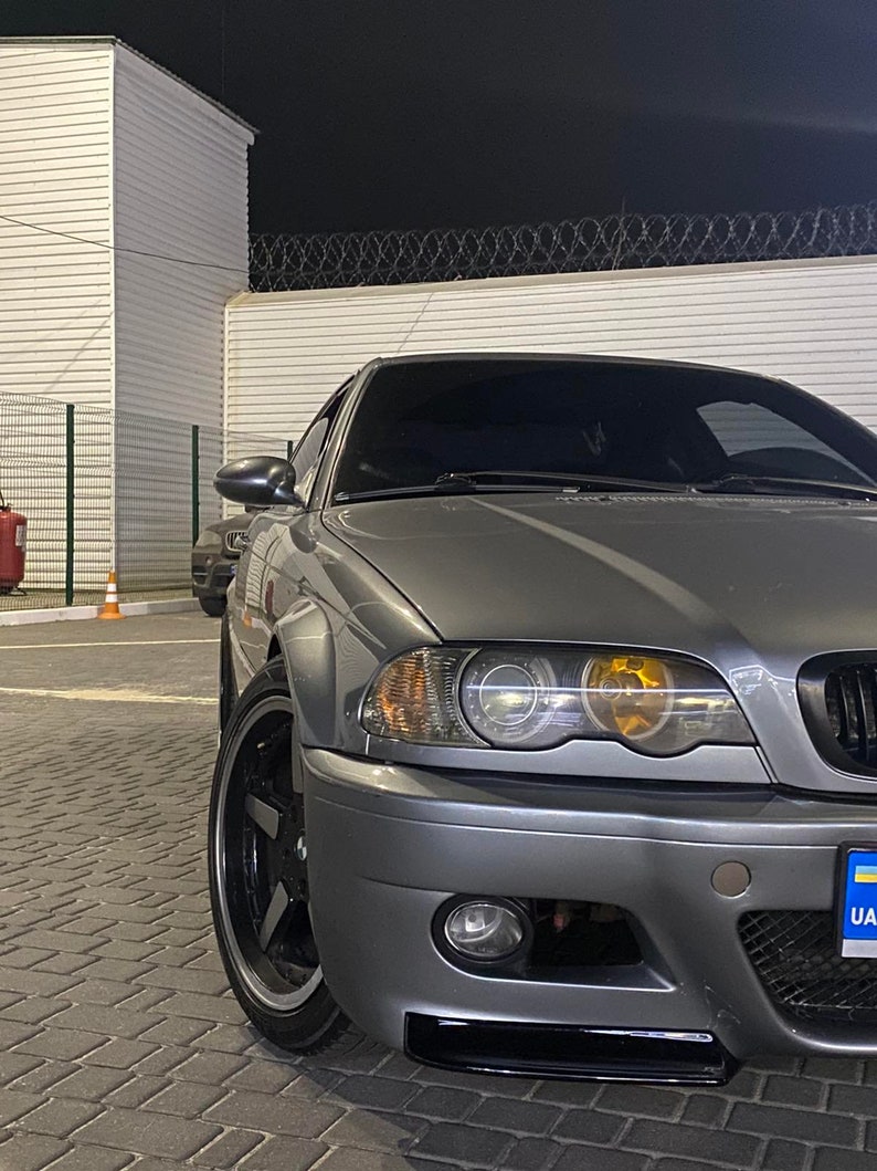 Bmw E46 CSL Front Sides Lip Spoiler for M3 Bumper Splitter Diffusser ...