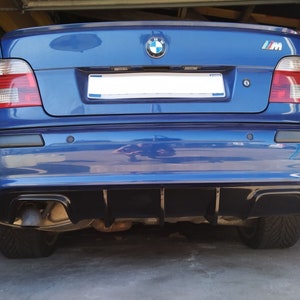 BMW E39 Rear Bumper Diffuser Lip Splitter M5 Spoiler FOR 1 or 2 Exhaust ...