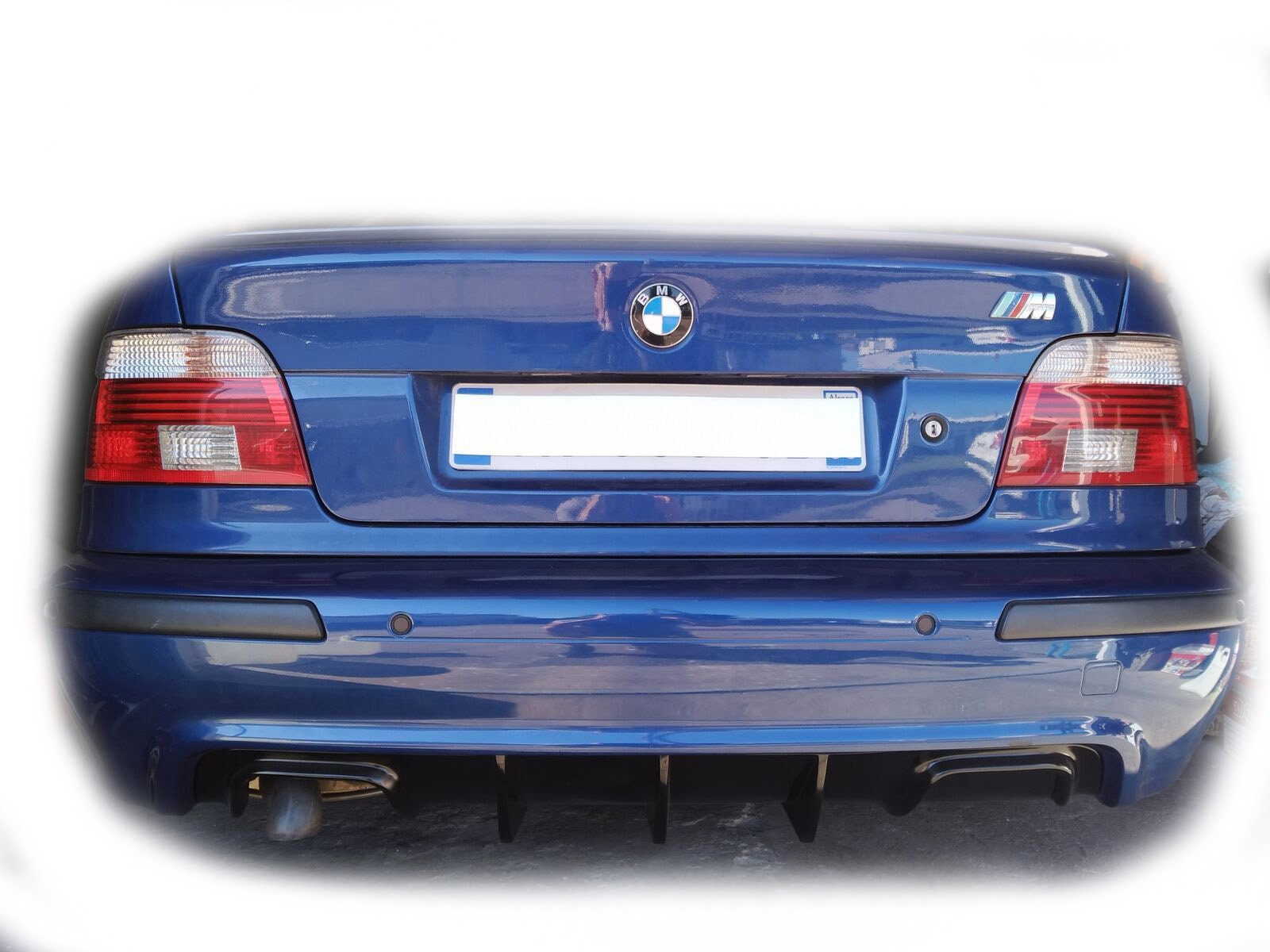 BMW E39 Rear Bumper Diffuser Lip Splitter M5 Spoiler FOR 1 or 2 Exhaust ...