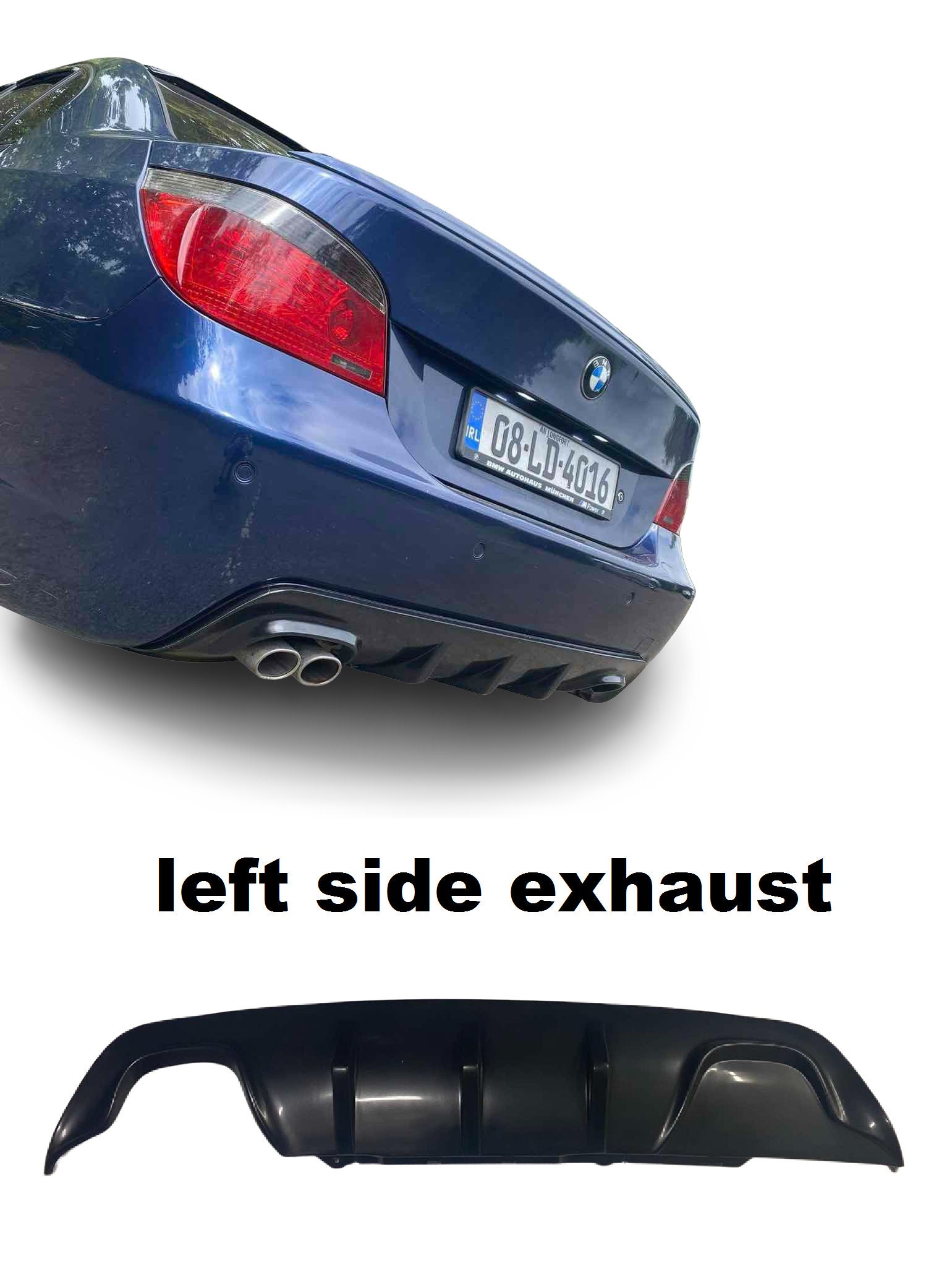 BMW E60 E61 Rear Bumper Diffuser for Msport Bumper Lip Splitter LIP ...