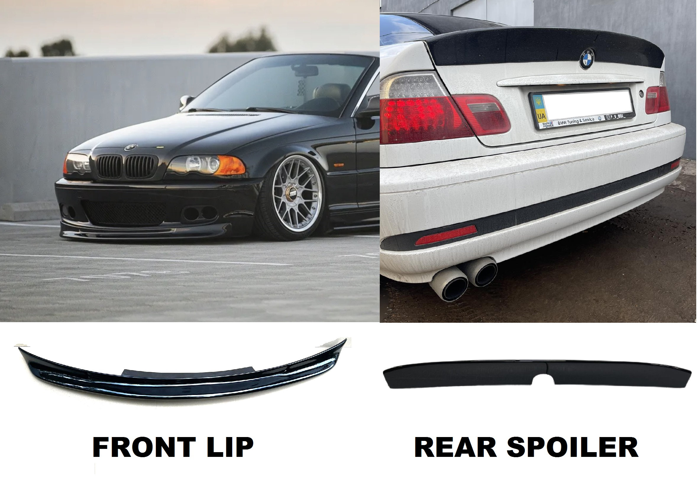 Bmw E46 Coupe CSL Front Lip Spoiler MSPORT Mtech 2 Bumper Rear Csl ...