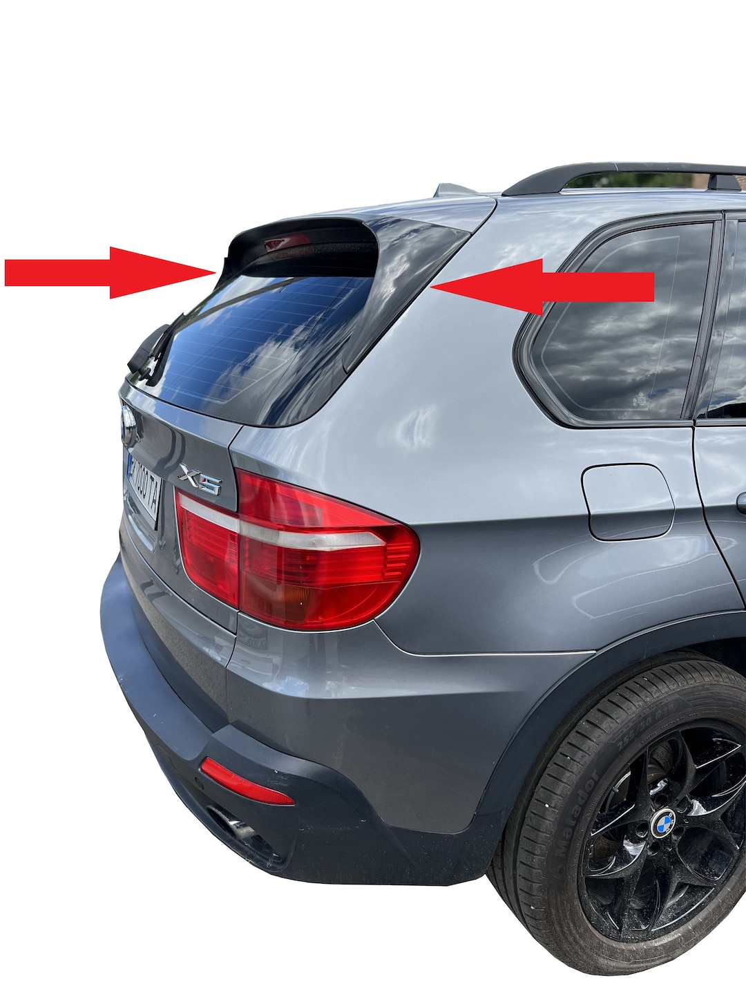 BMW E70 X5 Sides Roof Trunk Lip Spoiler for Window Fins F15 Style 2pc L ...