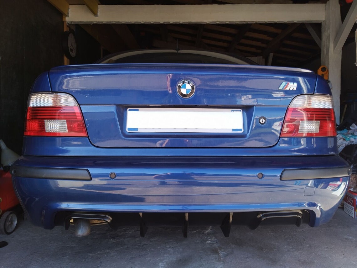 BMW E39 Rear Bumper Diffuser Lip Splitter M5 Spoiler FOR 1 or 2 Exhaust ...