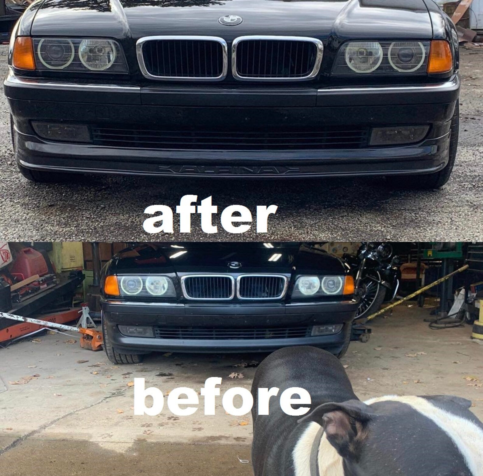 Bmw E38 Alpina Style Front Bumper Lip Spoiler + Spoiler for Window ...