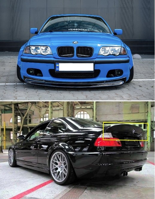 BMW E46 M-tech 2 Front Bumper Lip Splitter Spoiler Trunk CSL - Etsy